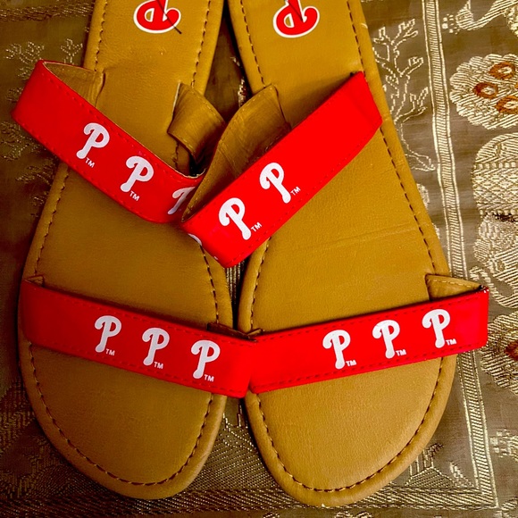 Foco | Shoes | Mlb Philadelphia Phillies Womens Doublestrap Sandals ...